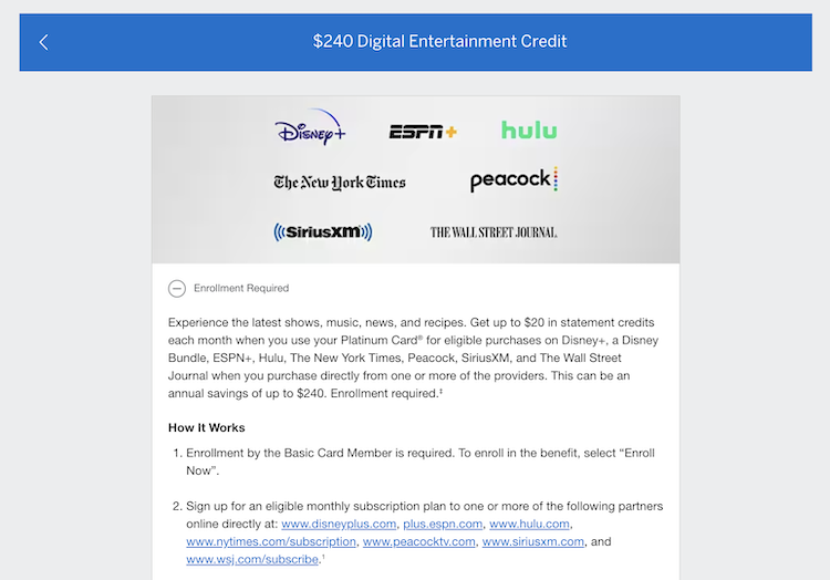 How To Use The Amex Platinum Card's Digital Entertainment Credit